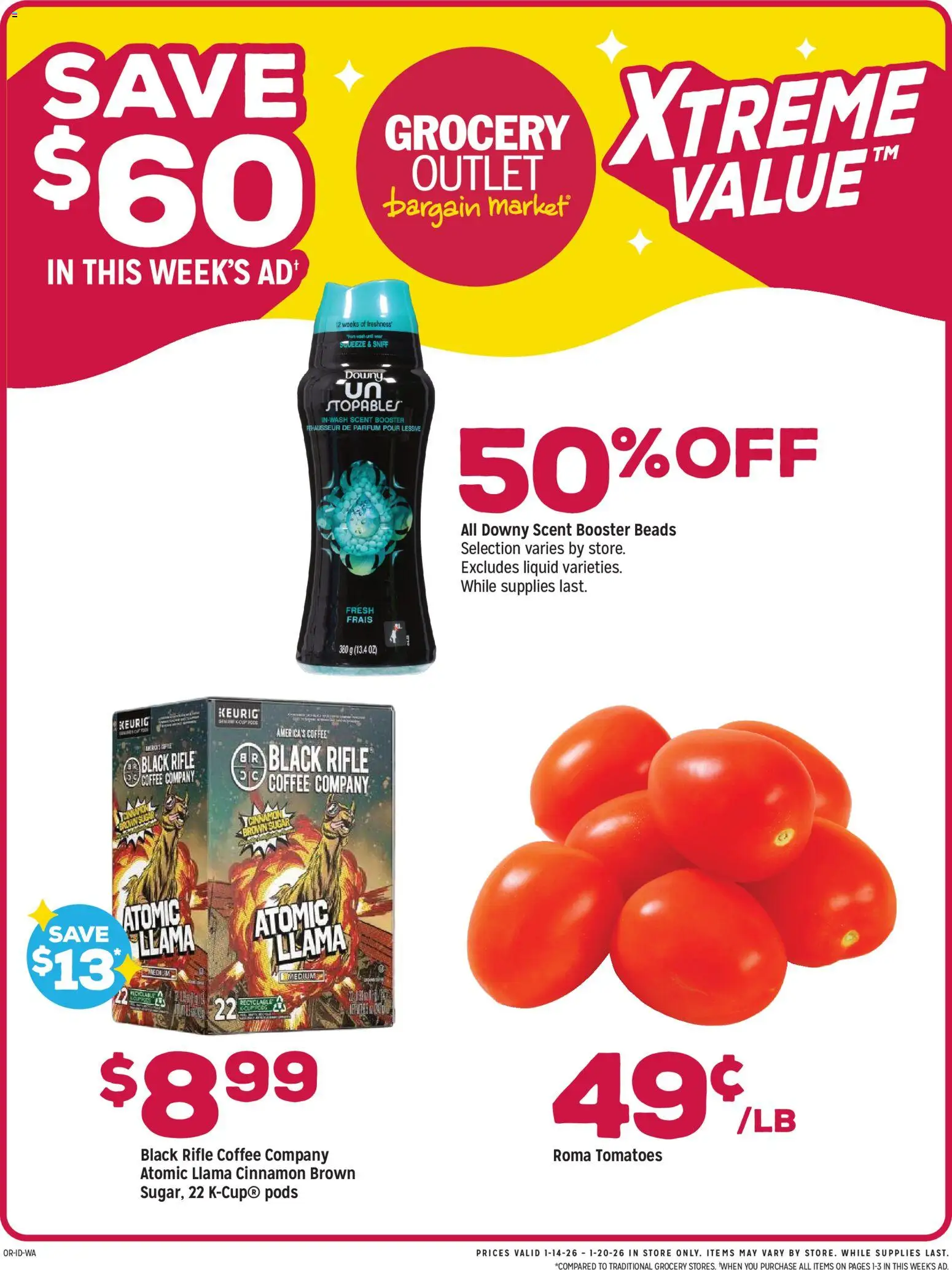 Grocery Outlet Weekly Ad - WA | 01/14 - 01/20 2026 | Sale