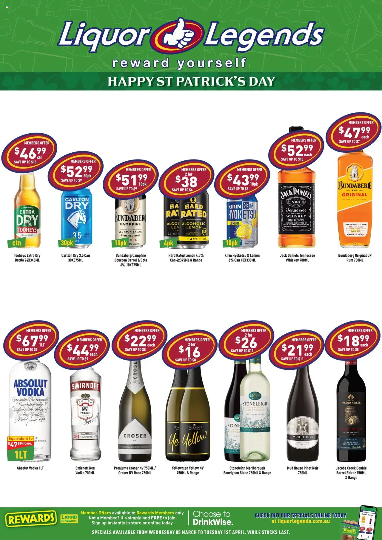 Liquor Legends Labrador new specials catalogue