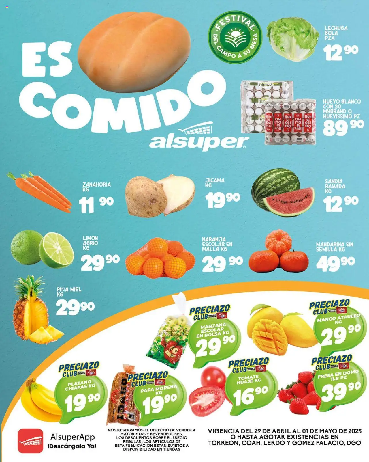 FOLLETO ALSUPER de 29/04/2025 - Ofertas frutas y verduras hoy