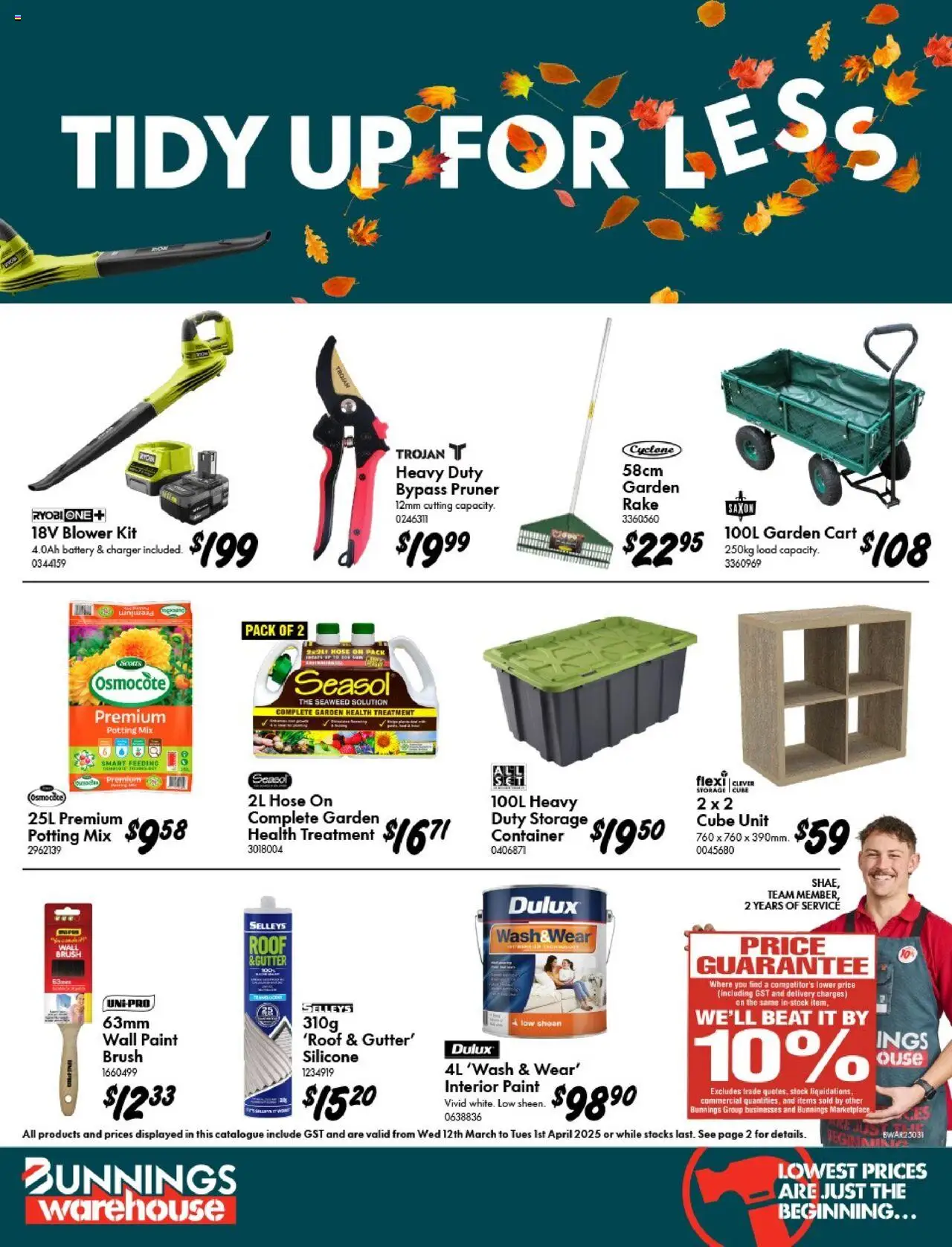 Bunnings Warehouse catalogue from 12/03/2025 > Online Offers