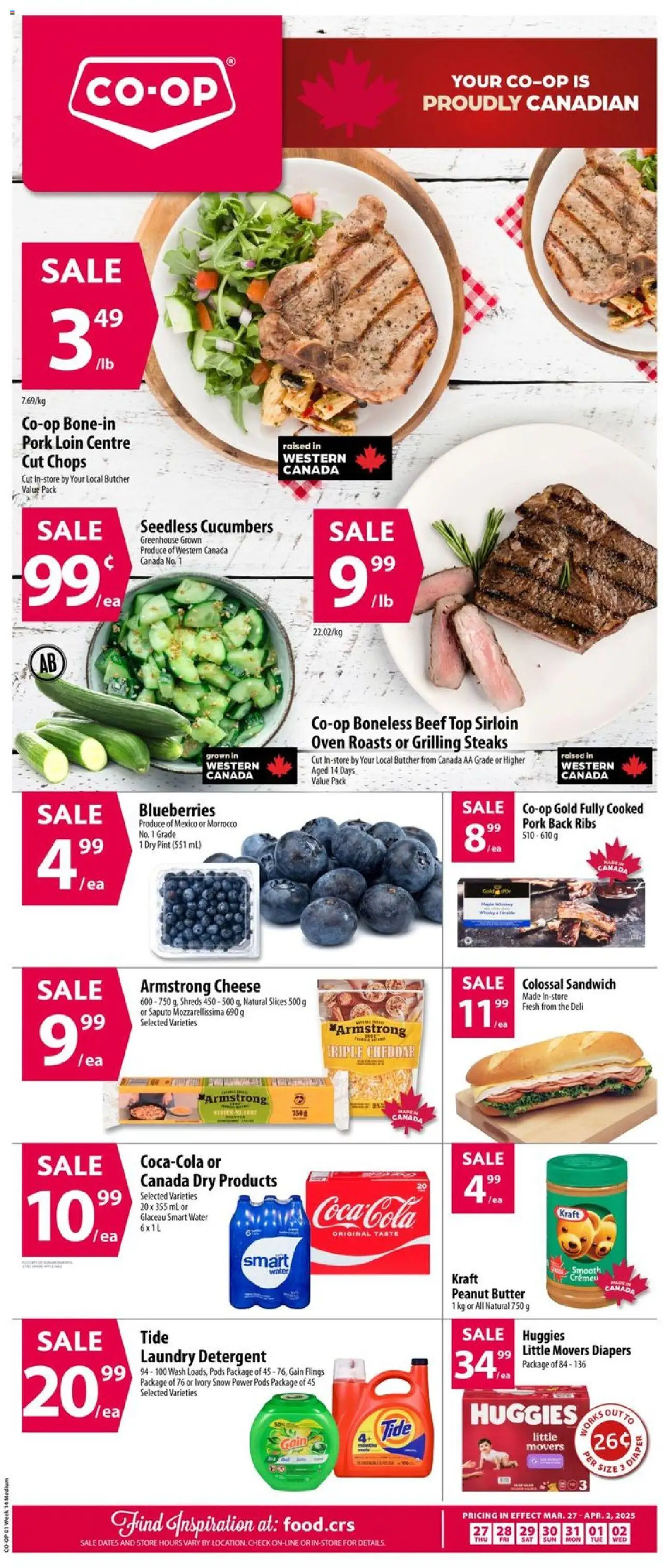 Co-op Food Flyer (from Mar 27, 2025) || Grocery sales