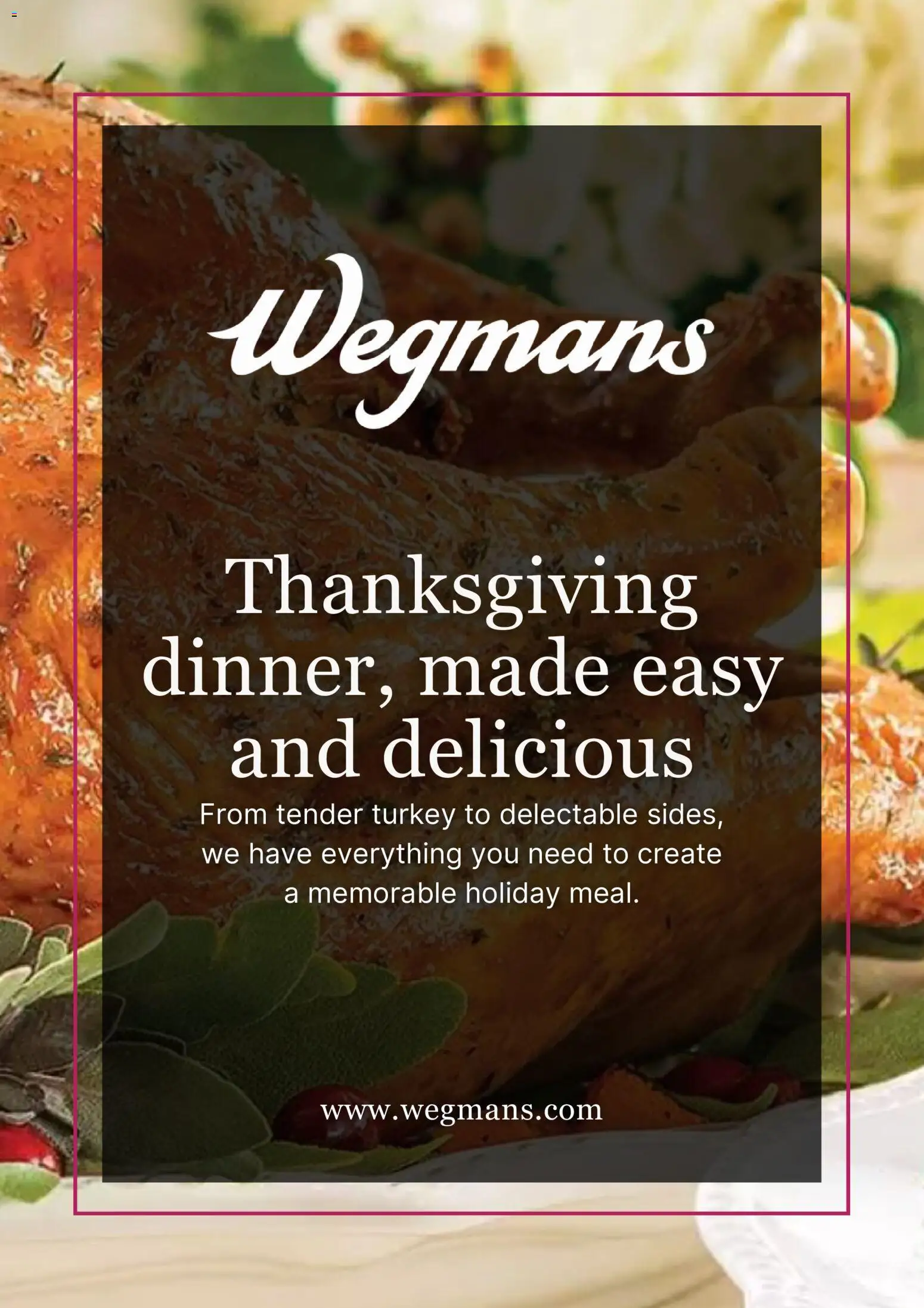 Wegmans Thanksgiving | from Saturday 11/15 2025 | Sale