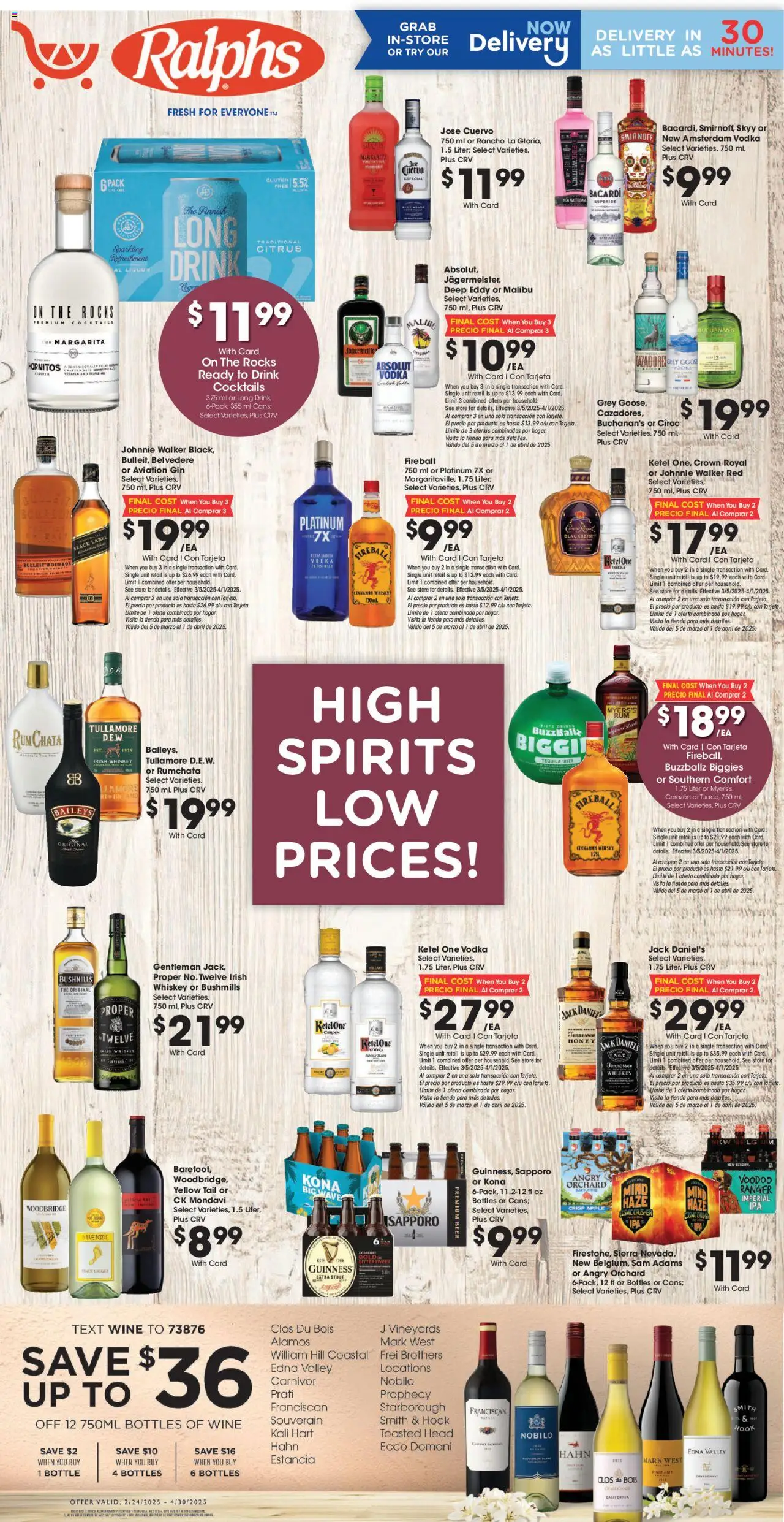 Ralphs Adult Beverage | 03/19 - 03/25 2025 | Sale