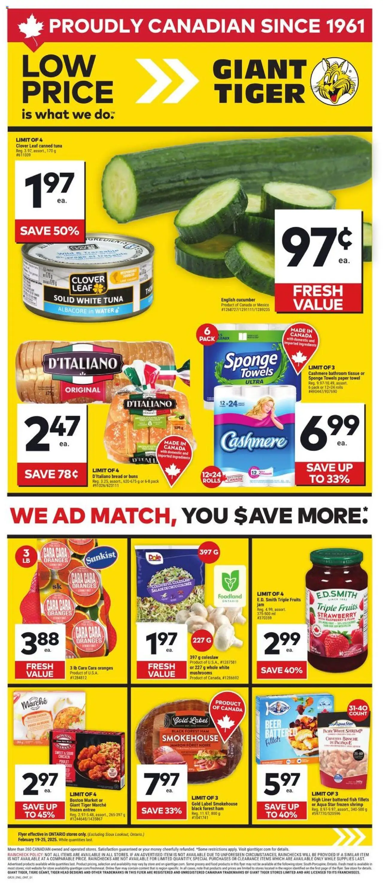 GIANT TIGER in Moncton weekly flyer from Feb 19, 2025