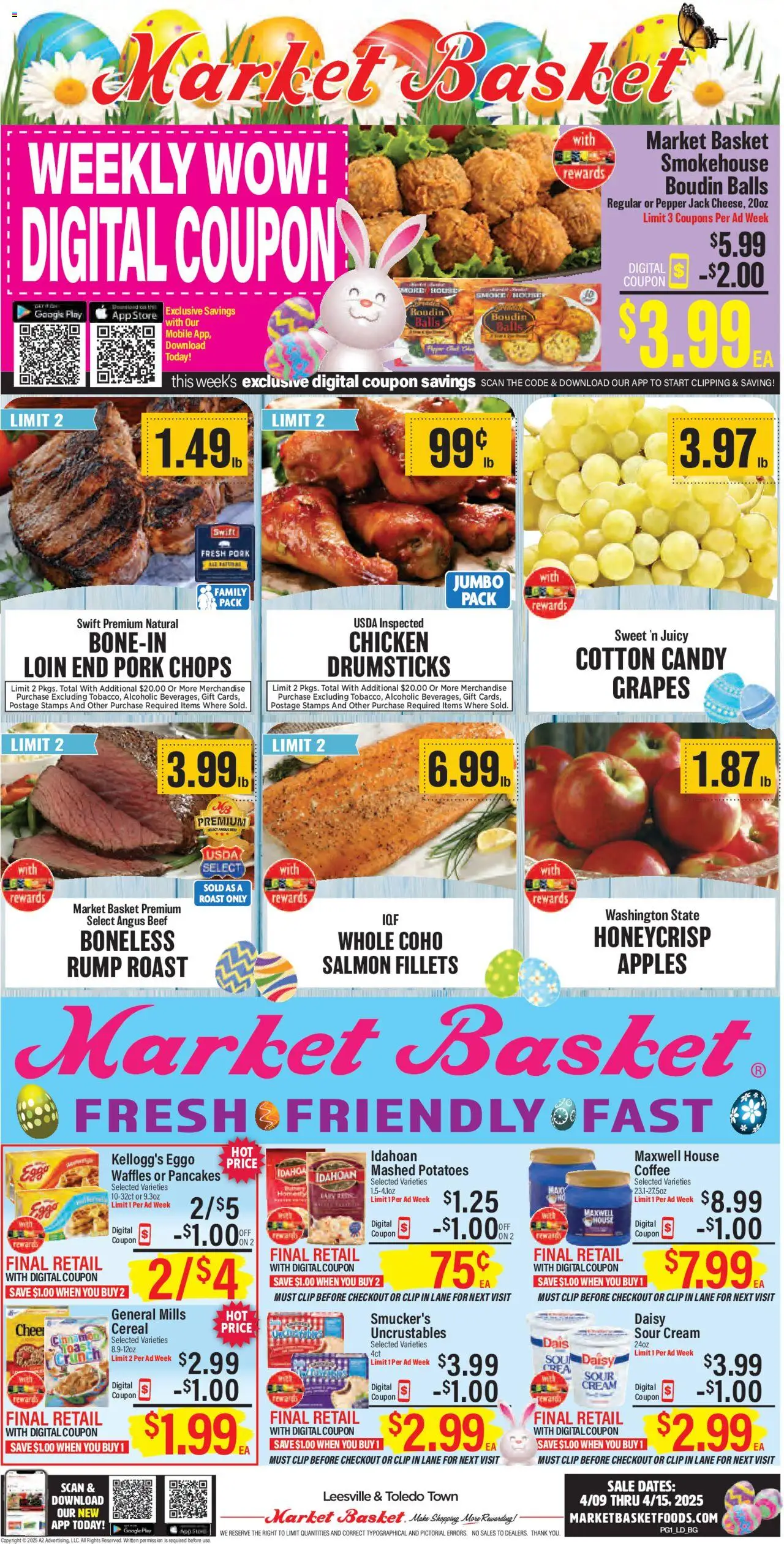 Market Basket Leesville, Many | 04/09 - 04/15 2025 | Sale