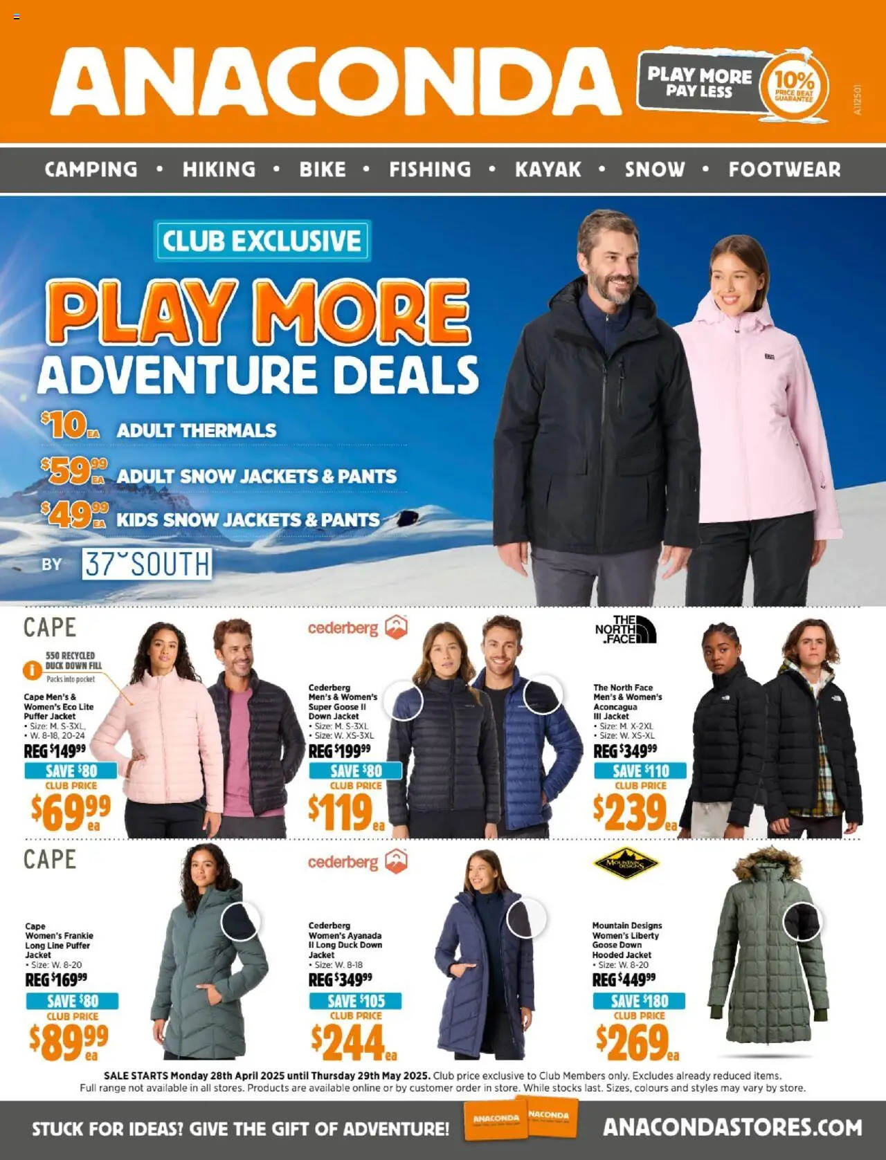 Anaconda Sydney new specials catalogue