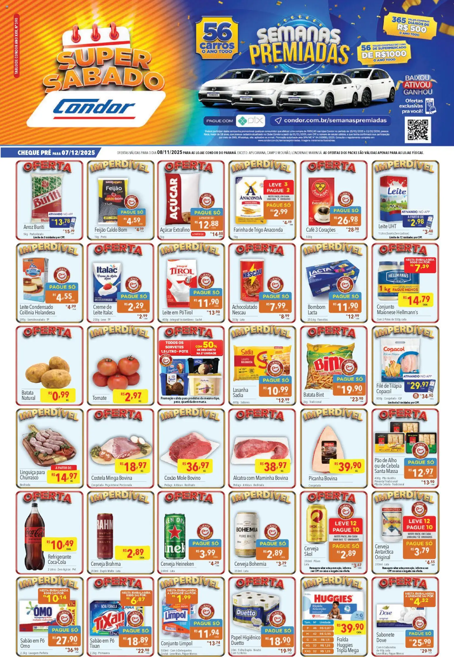Supermercados Condor - Ofertas Super Sabado de 08/11/2025