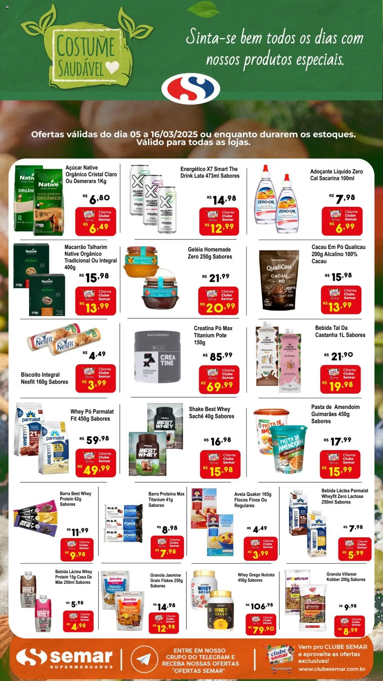 Semar Supermercado Aveia oferta - folheto atual