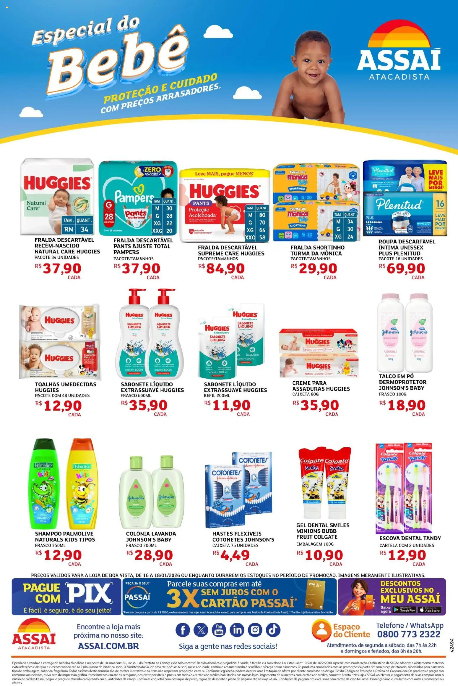 Encarte Assaí Atacadista - RR de 16/01/2026 | Promoções Online