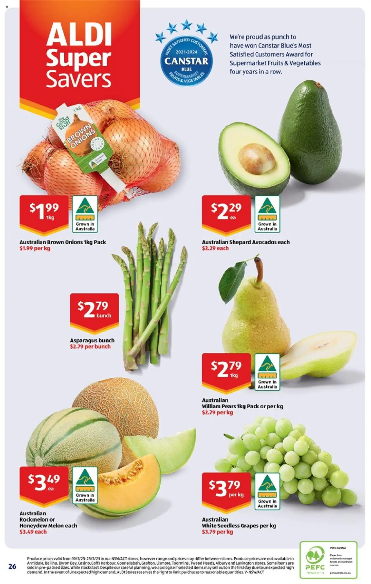 Aldi Honeydew melon specials in this weeks catalogues